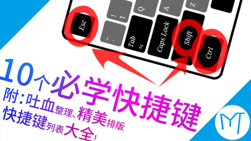 10个必学快捷键!倾心整理、精美排版、最常用的快捷键列表大全!