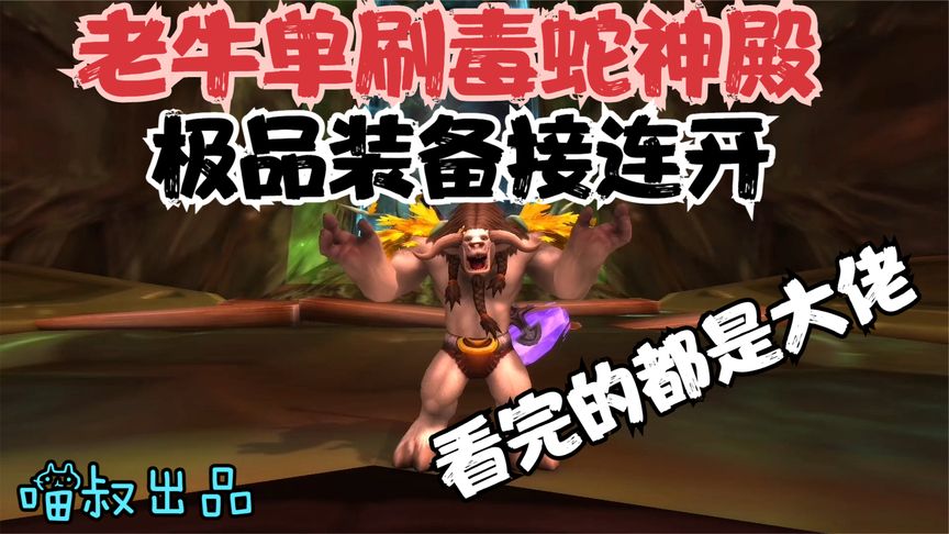 魔兽世界:茁壮玩家带你攻略毒蛇神殿,最后BOSS竟差点因此放弃!