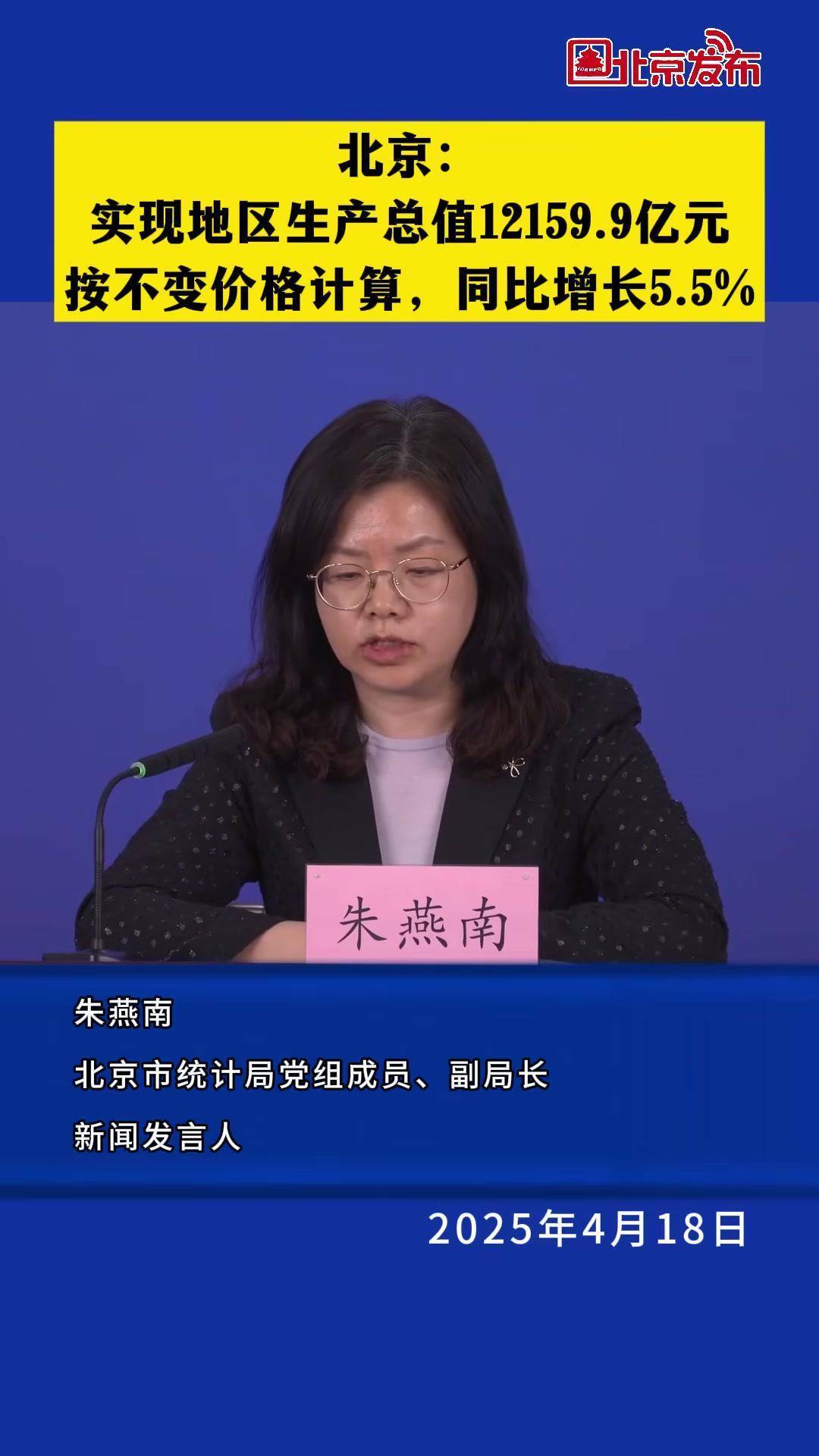 北京:实现地区生产总值12159.9亿元,按不变价格计算,同比增长5.5%#...