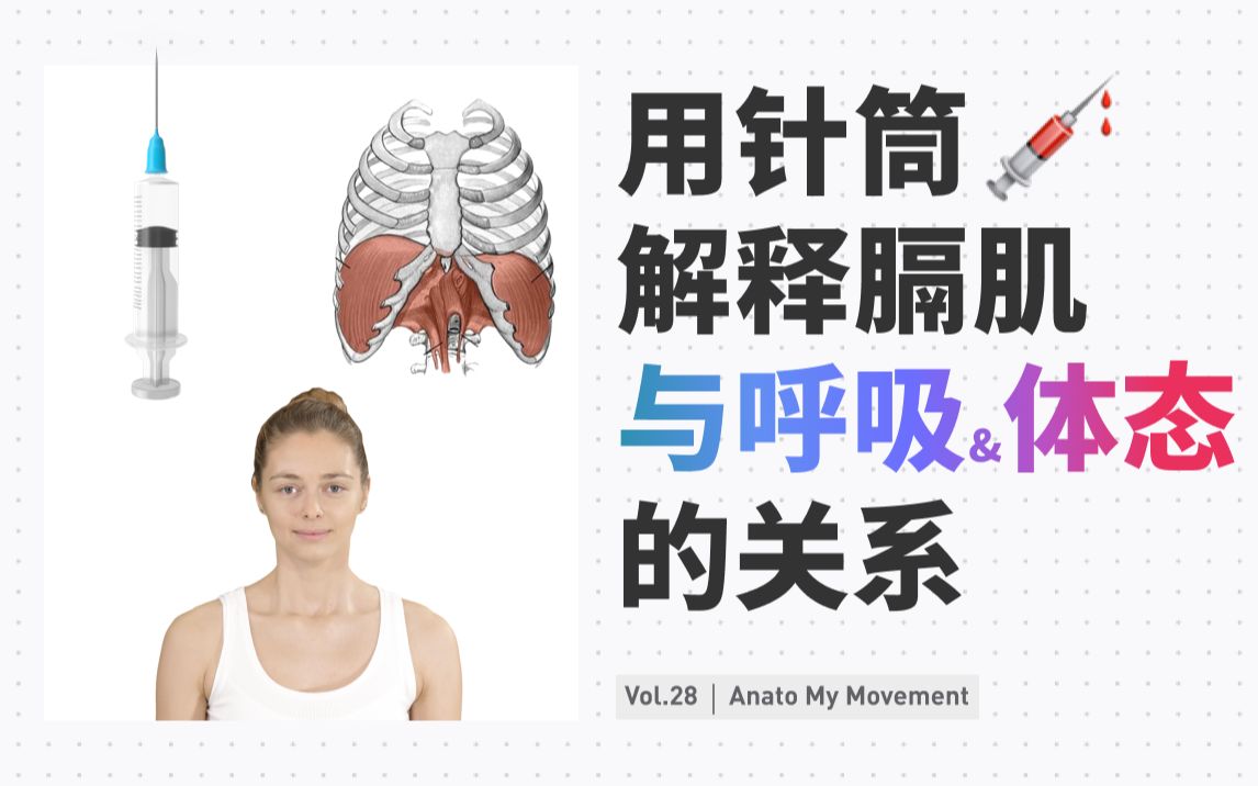 用针筒的原理,理解膈肌运动对呼吸及体态的影响,5分钟搞清体态根源...