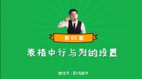 005、表格中行与列的设置