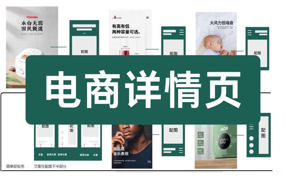 【PS详情页设计】电商美工必备!零基础手把手教你制作详情页 !PS...