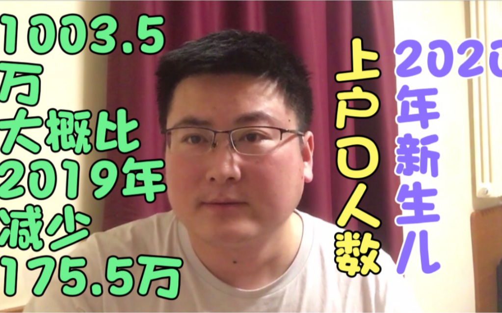 2020年新生儿上户口的人数为1003.5万,比2019年少了175.5万!