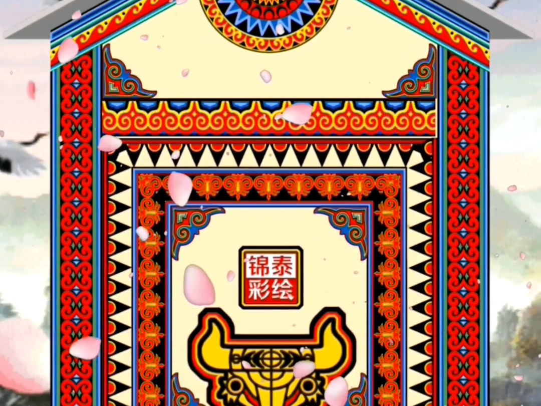 白族民居彩绘设计与制作-曲靖墙绘墙画昆明手绘墙绘曲靖墙体彩绘...