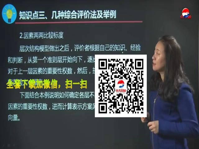 2019咨询工程师现代咨询方法与实务第11课第二章第四节综合评价法