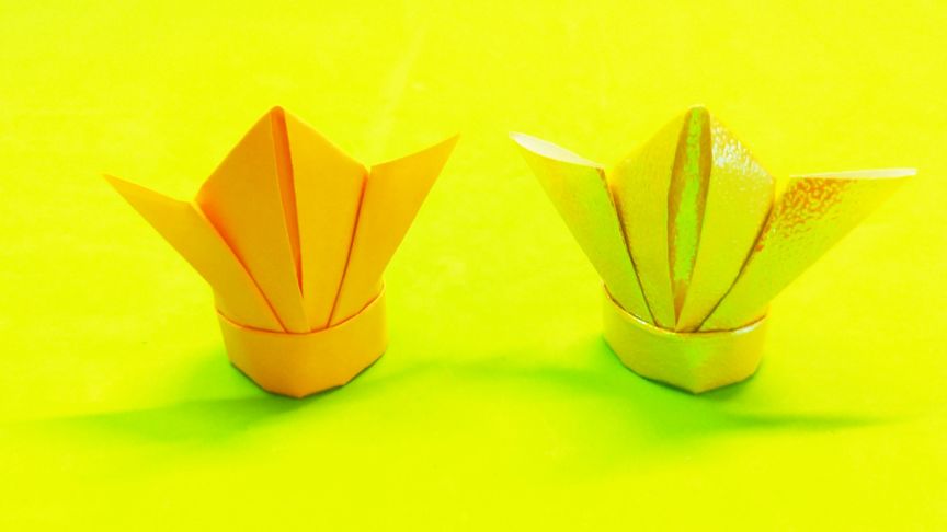 小皇冠折纸教程,三步就完成,简单又漂亮