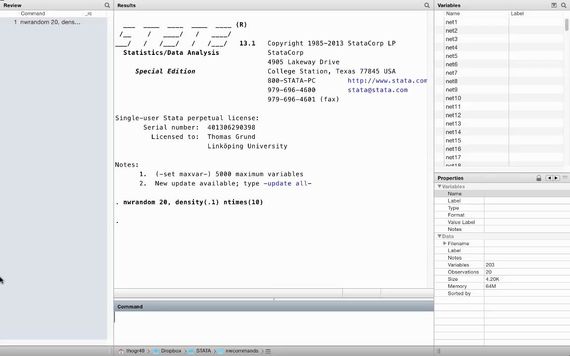 Stata Tutorial 5: Social Network Analysis - Drop_Keep