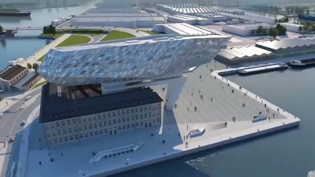【建筑设计欣赏】扎哈建筑设计大师作品-安特卫普港屋顶办公空间