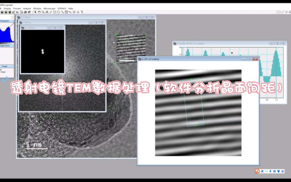 透射电子显微镜TEM数据处理及结果分析(Gatan DigitalMicrograph软件...