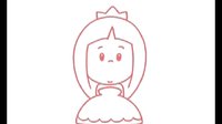 小公主简笔画教程