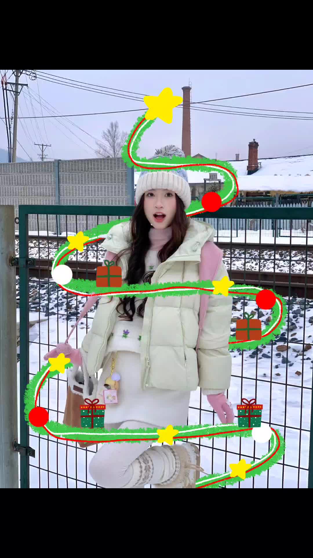 没有圣诞树就自己画一个。#圣诞树 #醒图 #p图教程 #醒图创作者 #...