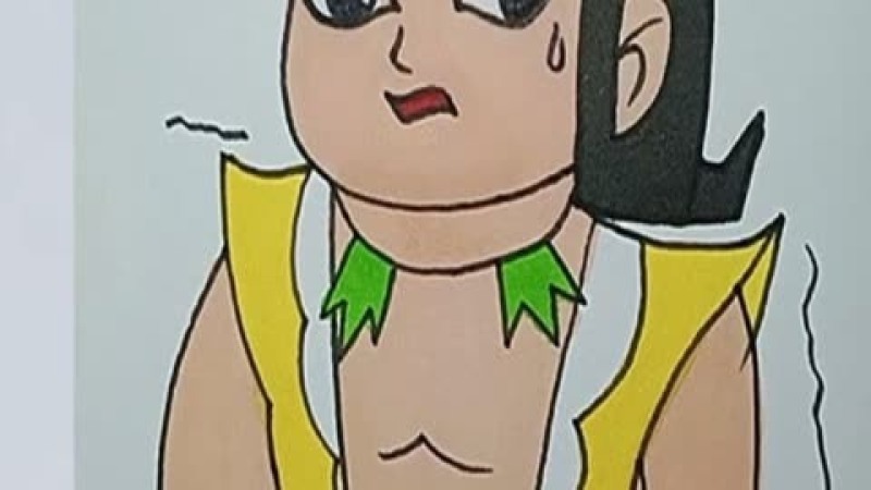 儿童动画简笔画:三娃子怕打针
