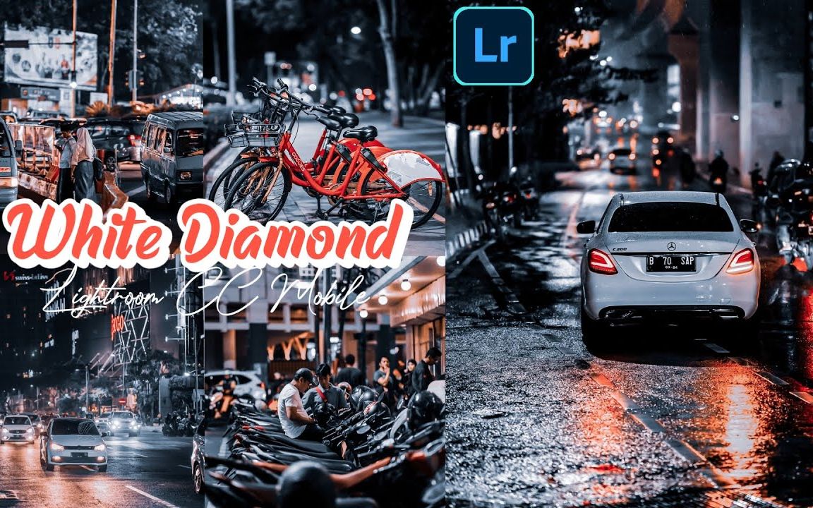 金属银工业风城市夜景照片Lr调色教程,附手机滤镜Lightroom+PS预设...