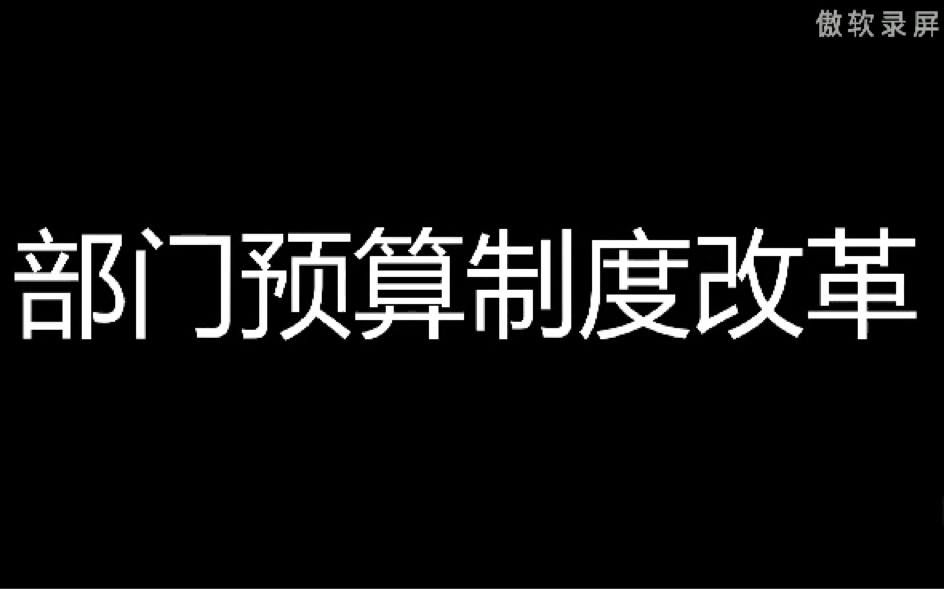 部门预算制度改革-第五组作业展示