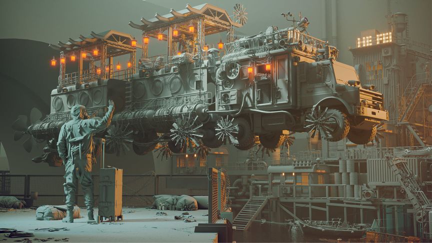 3dmax建模打灯渲染