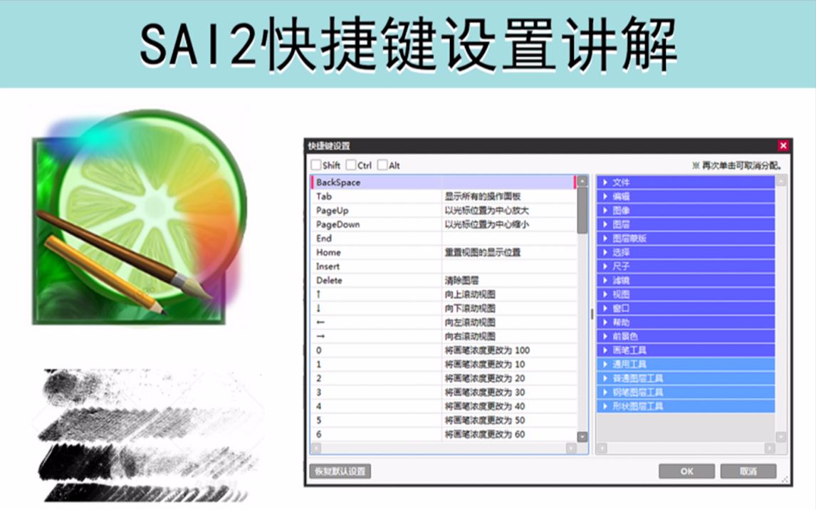 sai板绘新手入门不走弯路!【学不会剁手细节】sai2快捷键栏的介绍