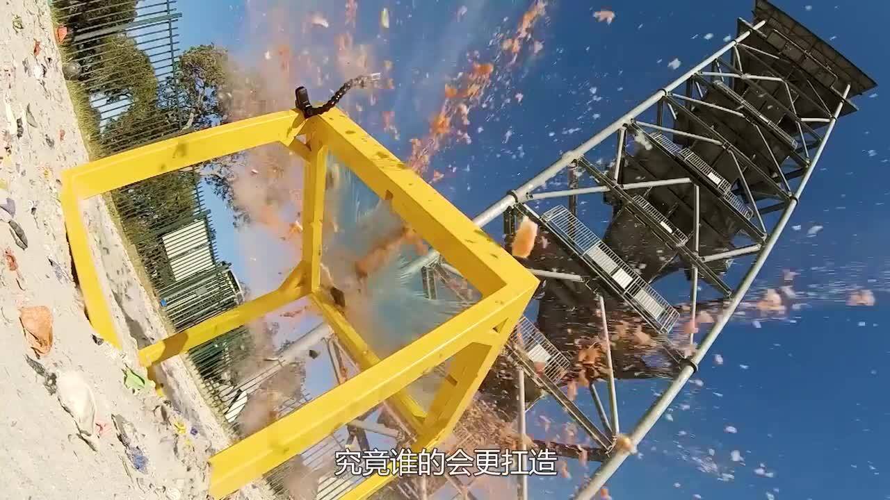 中印美制造防弹玻璃,用不同道具测试