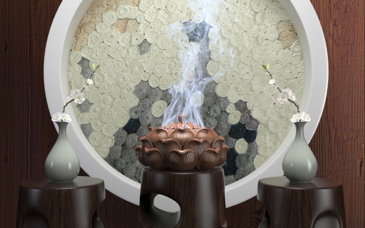 室内漫游动画——制作香炉飘青烟特效