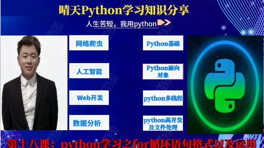 【python学习】零基础教程之for循环语句的格式及运用