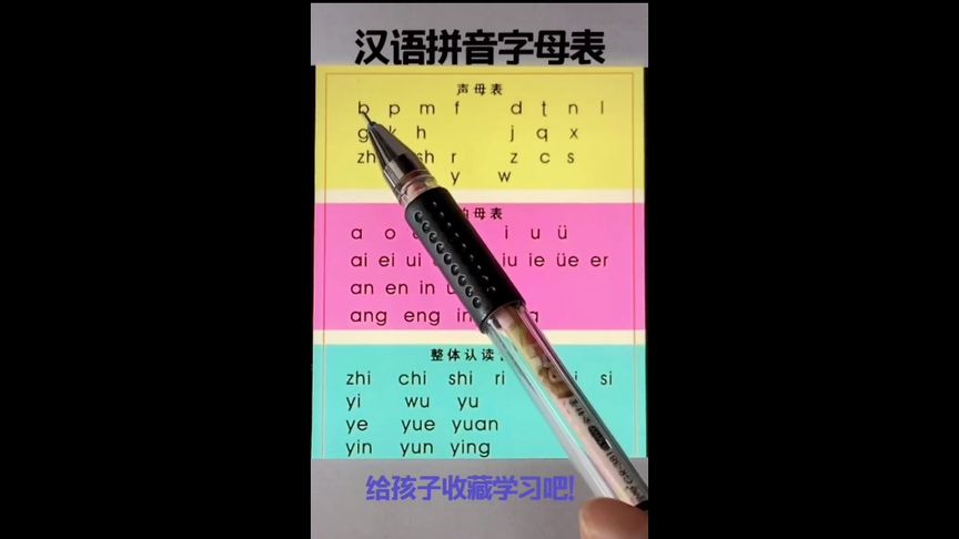 汉语拼音字母表 声母表 韵母表 整体认读音节读法