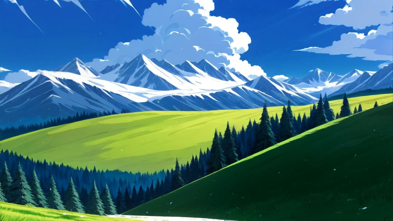 把新疆美景做成动画很治愈~