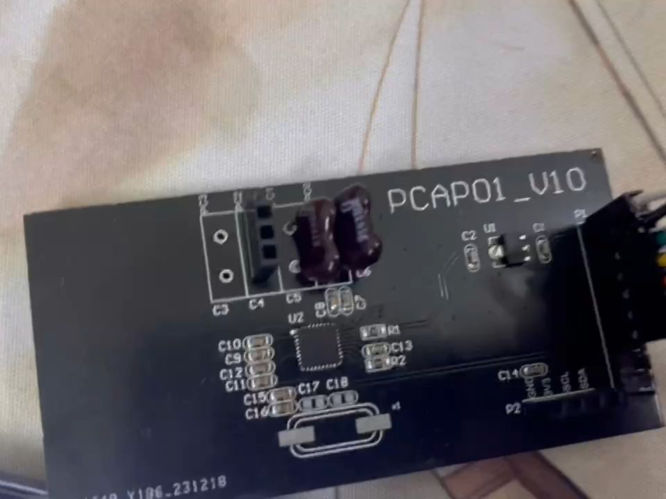 基于STM32主控,采集芯片PCAP01的电容采集方案