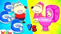 儿童动画:沃尔夫VS露西关于上厕所的故事,要选择正确哦!