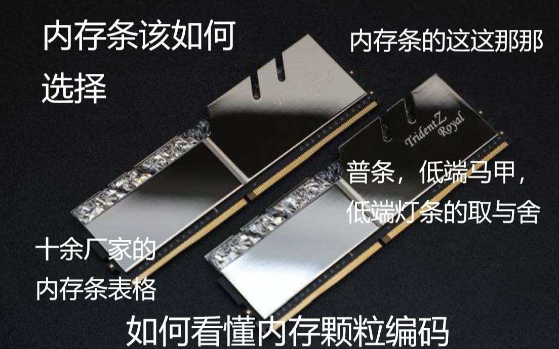 【六木】内存条最详细的知识,教你看懂,读懂,选择内存条。附带十余...