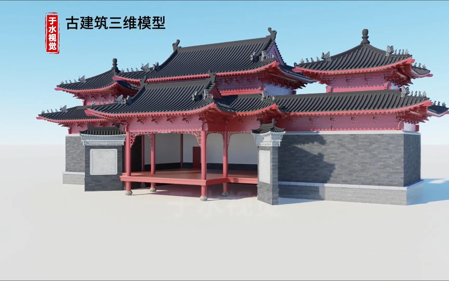 古建筑三维模型,古风今韵:戏楼的3D艺术呈现