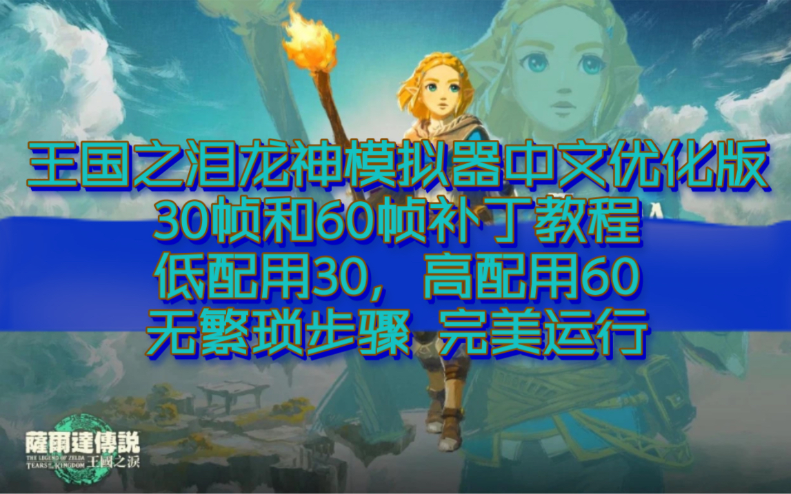 【塞尔达王国之泪】龙神模拟器中文优化版帧数补丁教程附链接,低配...