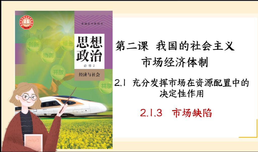 高中政治 必修二 2.1.3市场缺陷
