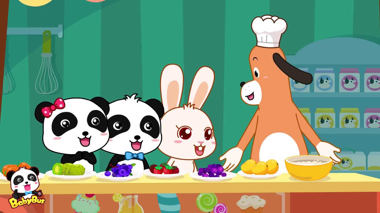 『英语/动漫』来吧,一起动手做冰淇淋&冰沙-宝宝巴士英文版(baby bus...