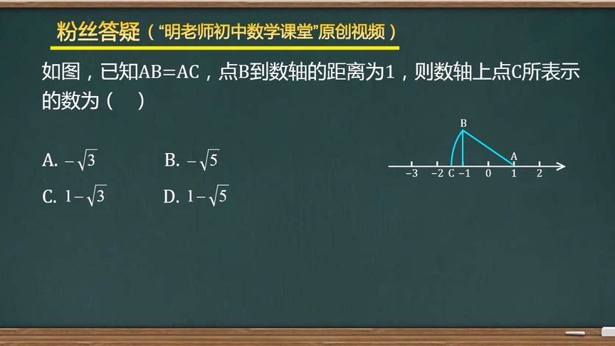 初中数学粉丝答疑208:求数轴上的点表示的数