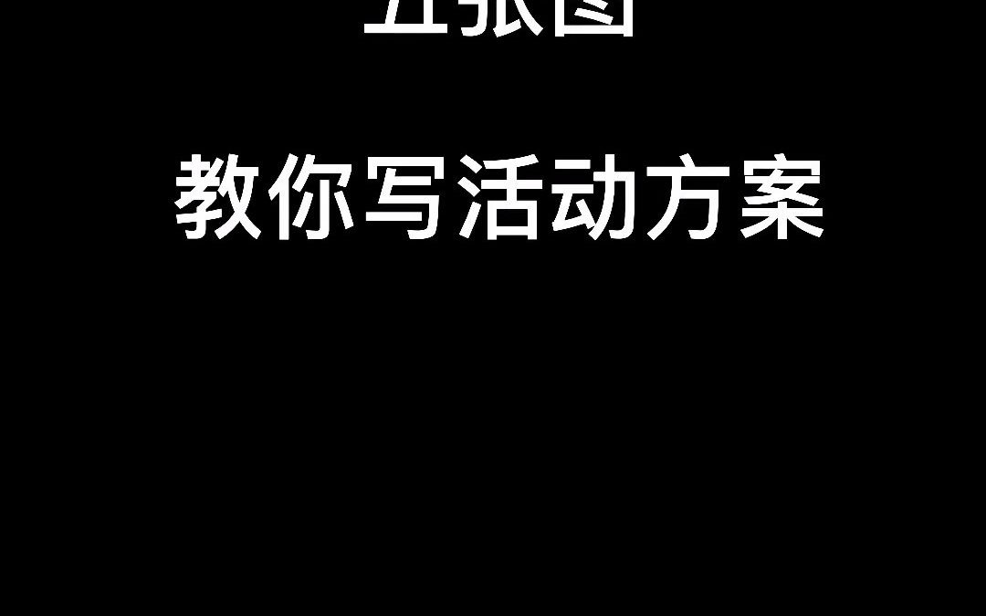 五张图教你写一份完整的活动策划方案 #活动策划 #干货分享 #学习方法
