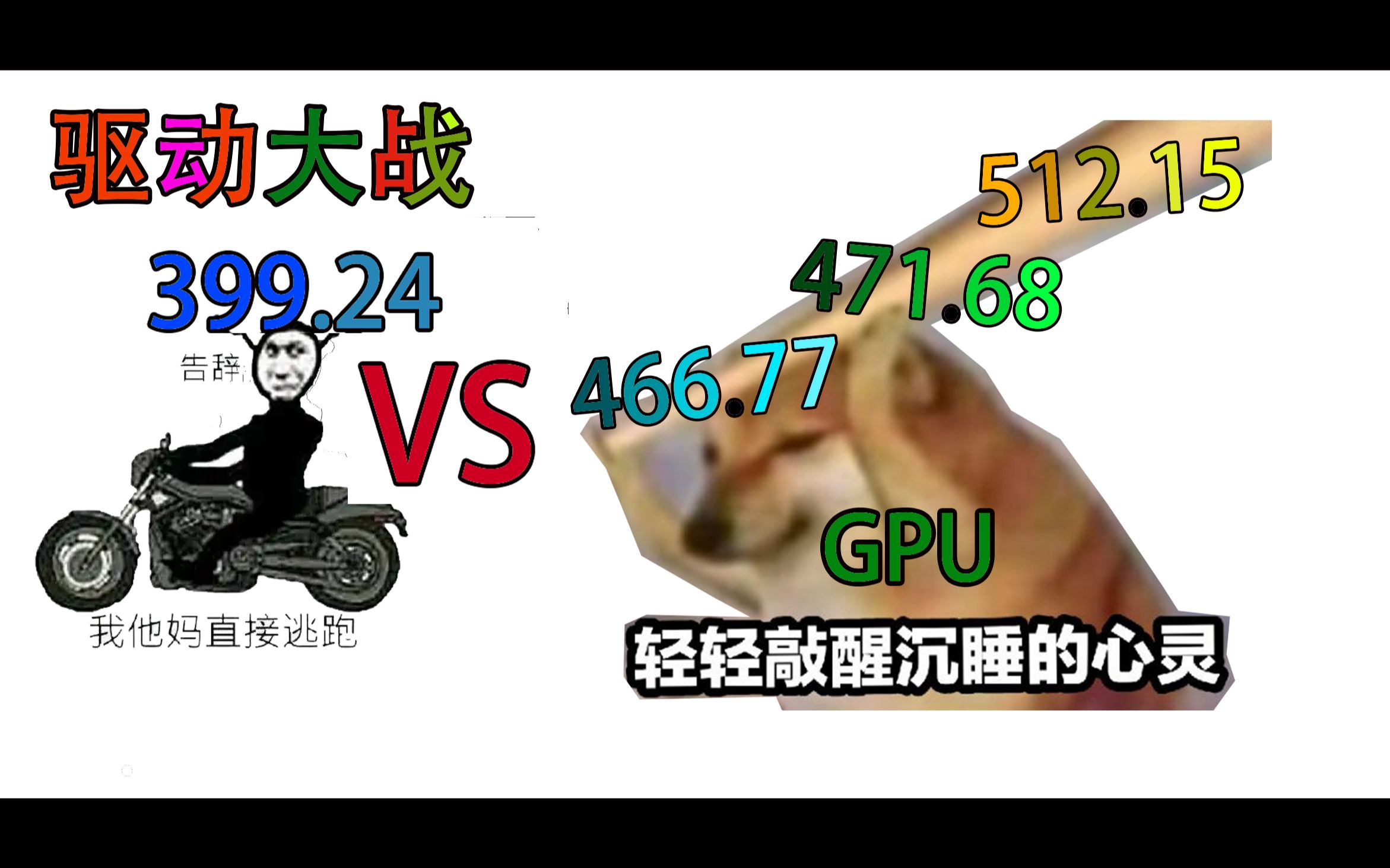 N卡驱动怎么选?399.24 Vs 466.77 Vs 471.68 Vs 512.15 | 20款游戏...