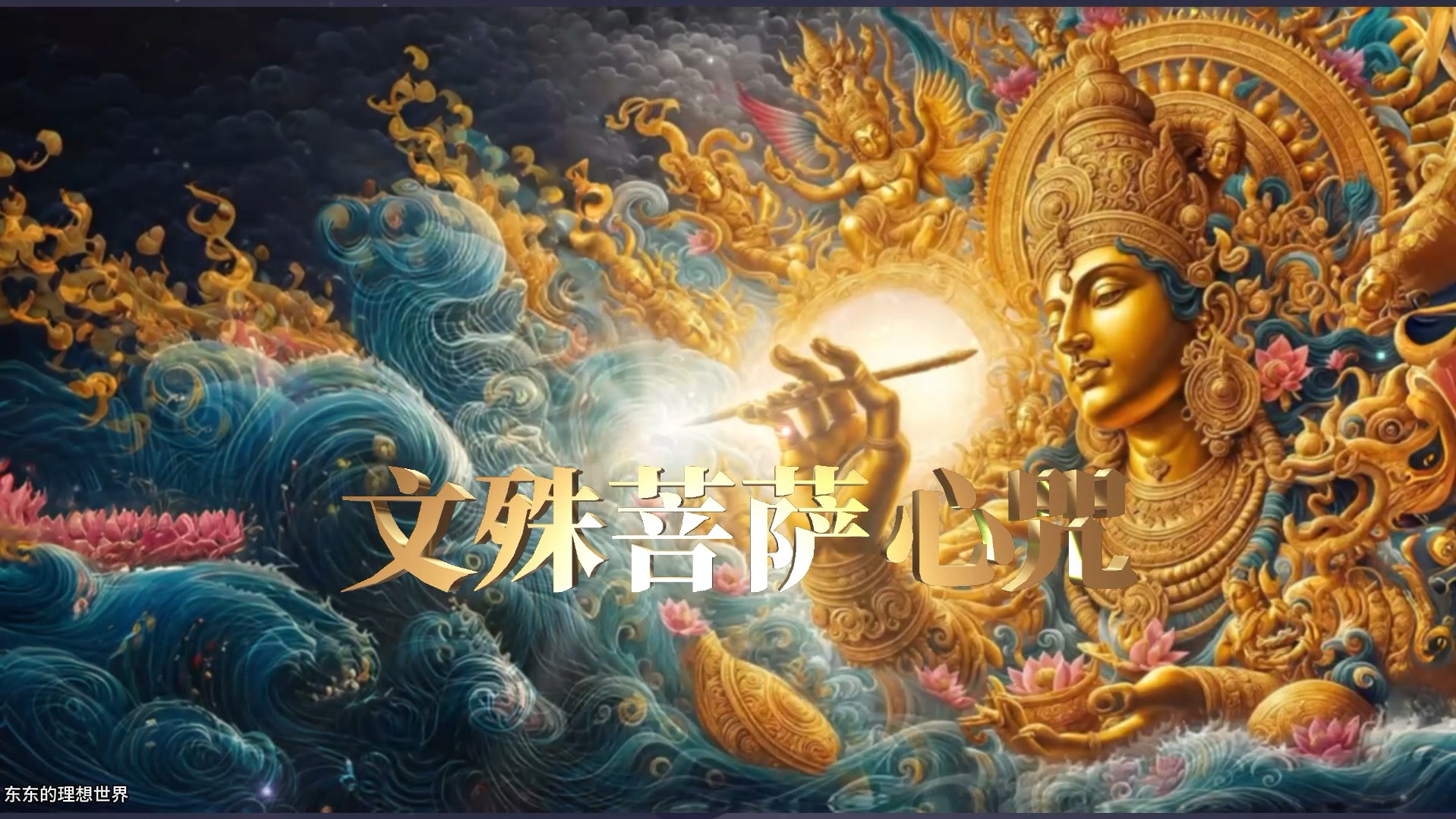 【文殊菩萨心咒】智慧的象征 内心的明灯 文殊菩萨 智慧和慈悲的力量 ...