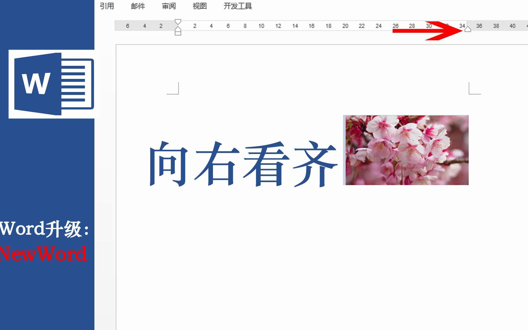 Excel生成Word,NewWord这样设置图片向右看齐