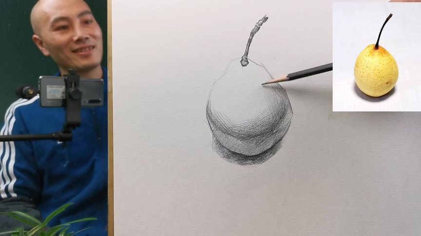 5分钟画梨,素描如此简单,其中一个小技巧你可以马上学会