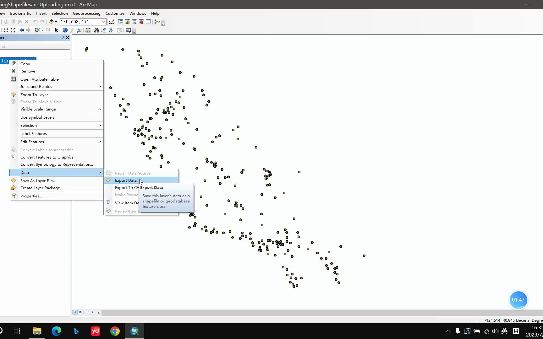 【ArcGIS手把手入门系列】2.4 导出Shapefiles文件数据并且上传至...