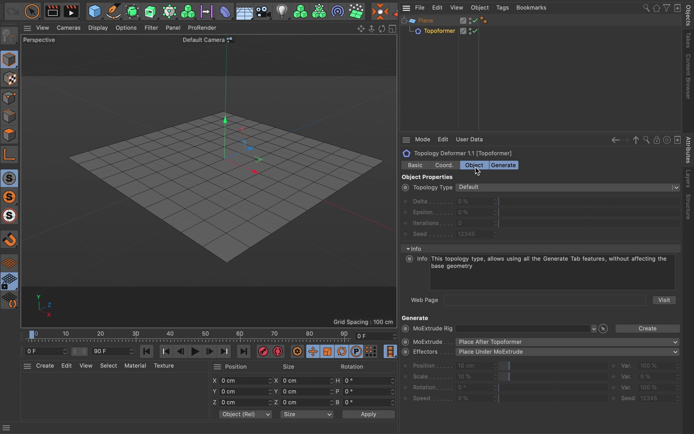 C4D 插件中文讲解 Topology Deformer 1.1