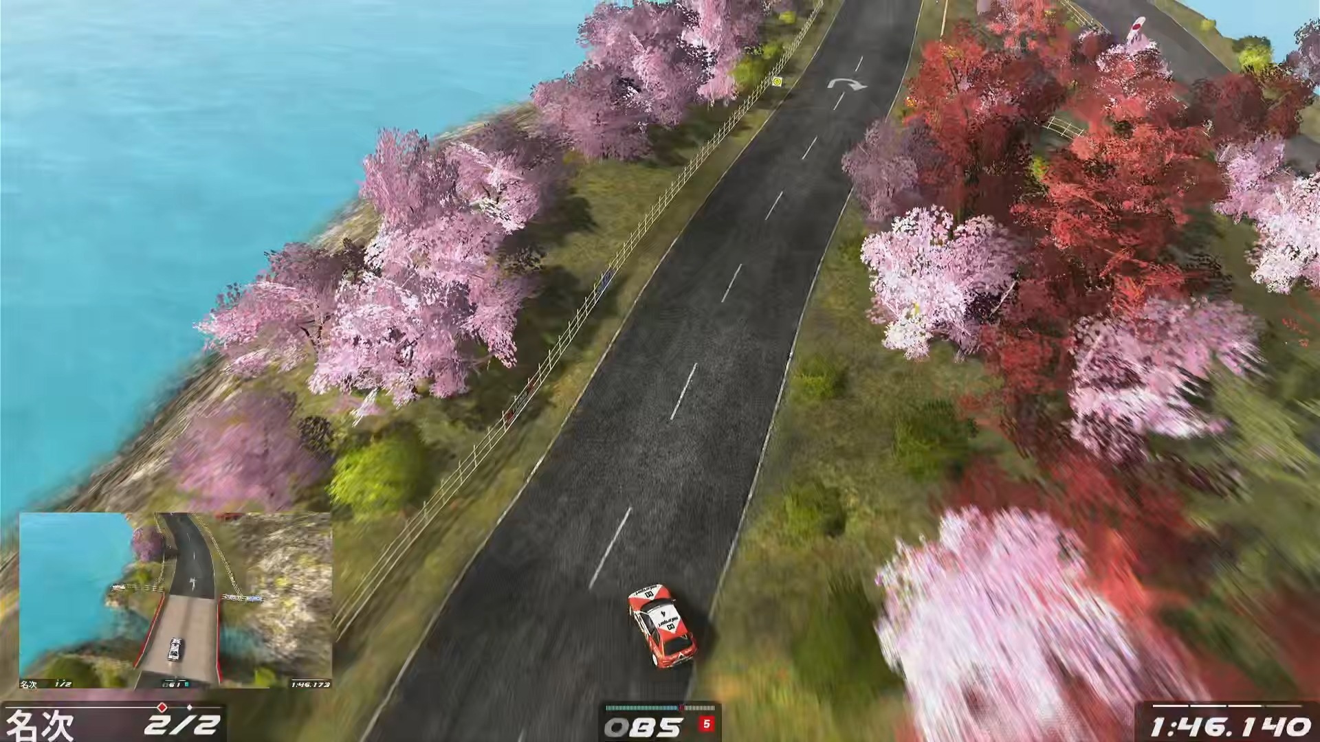 儿子联机双人对战《极速拉力:起源》 Rush Rally Origins 少见的俯视角...