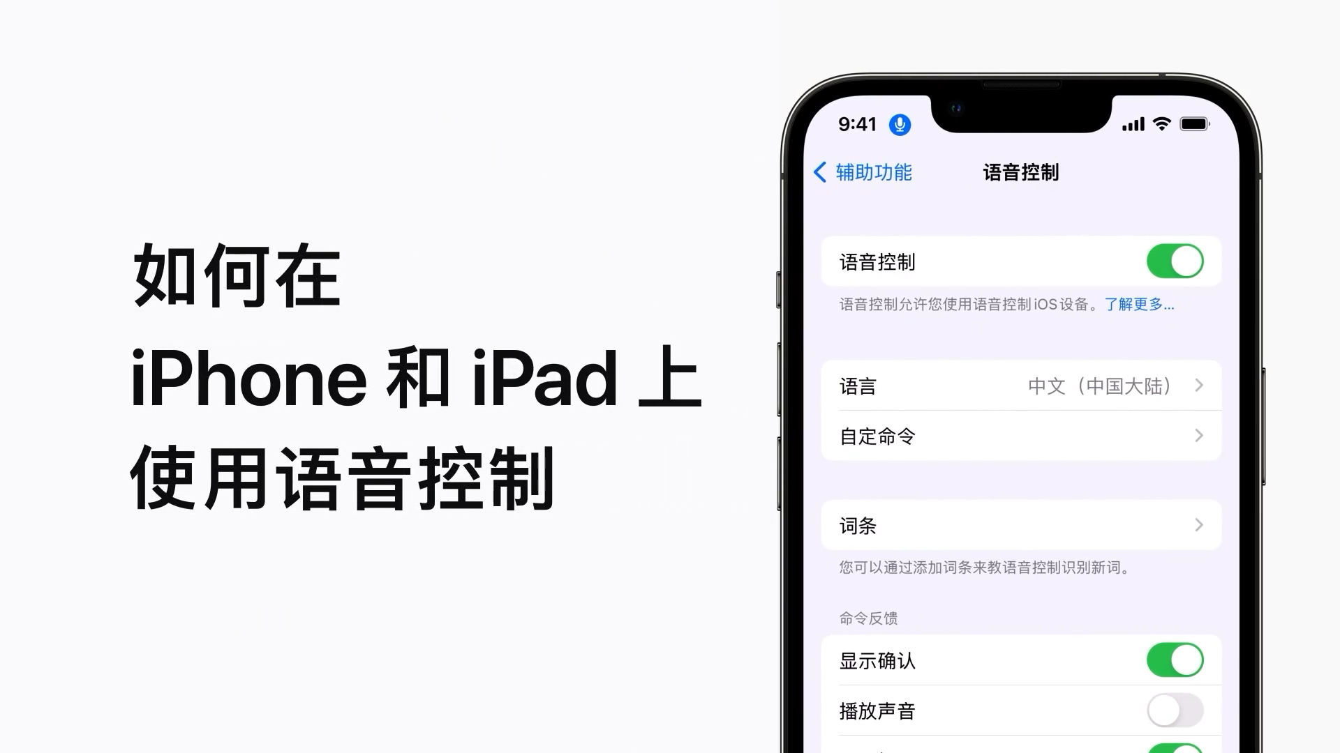 如何在 iPhone 和 iPad 上使用语音控制 |Apple 支持