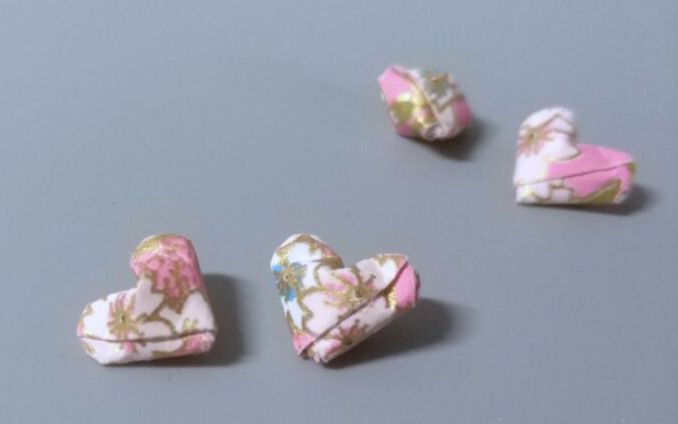 立体爱心折纸diy,超级简单,一分钟能做好几个
