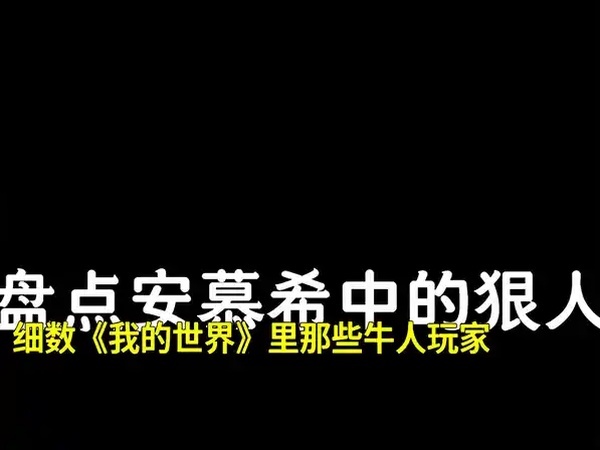 细数《我的世界》里那些牛人玩家