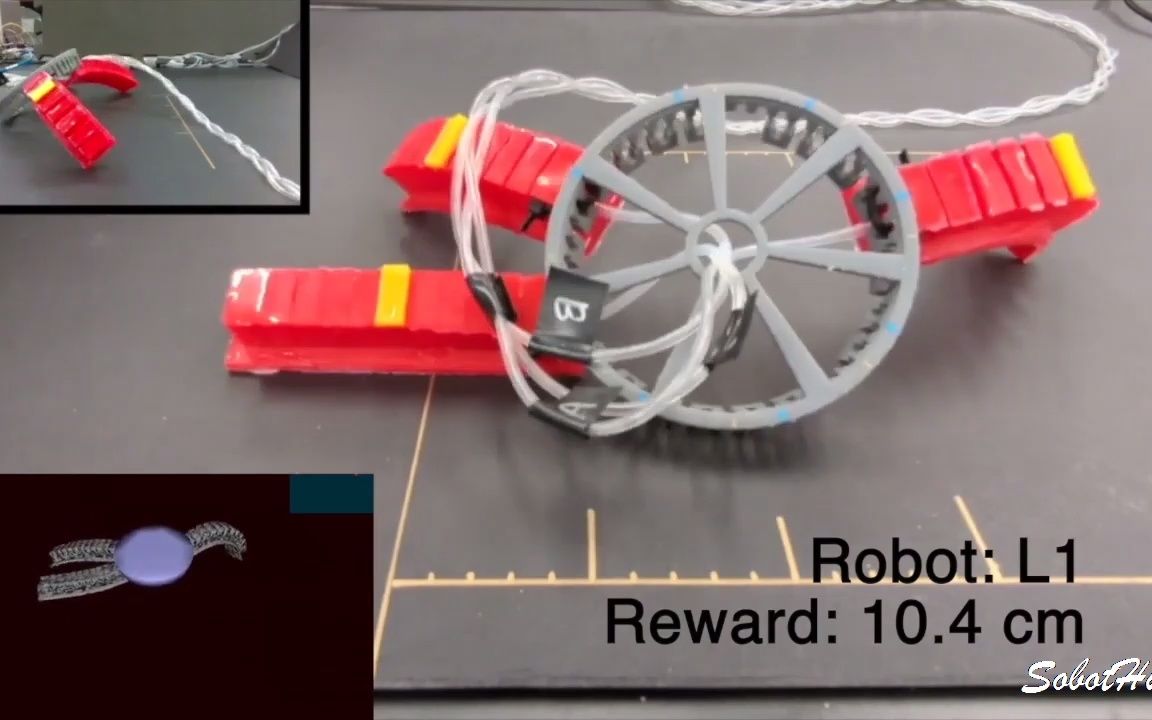 软体机器人学习爬行:一个基于有限元模拟的优化框架的设计与控制方法