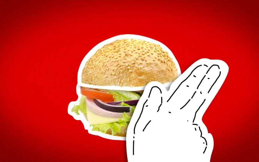 ...响指手势效果的烹饪厨艺片头卡通动画风格节目片头logo模板美食...