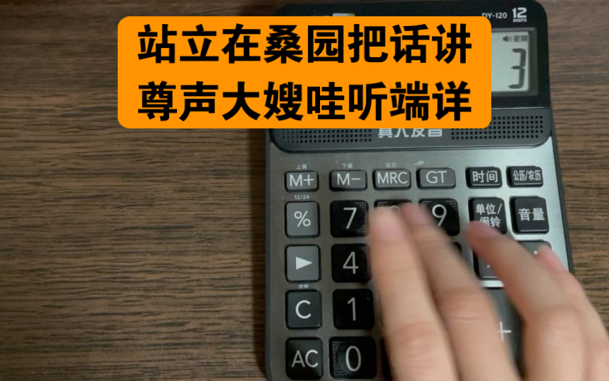 计算器演奏 站立在桑园把话讲 听的是关正明 弹的时候不挨着