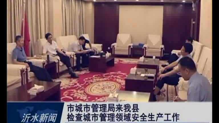 临沂市城市管理局来沂水县检查城市管理领域安全生产工作