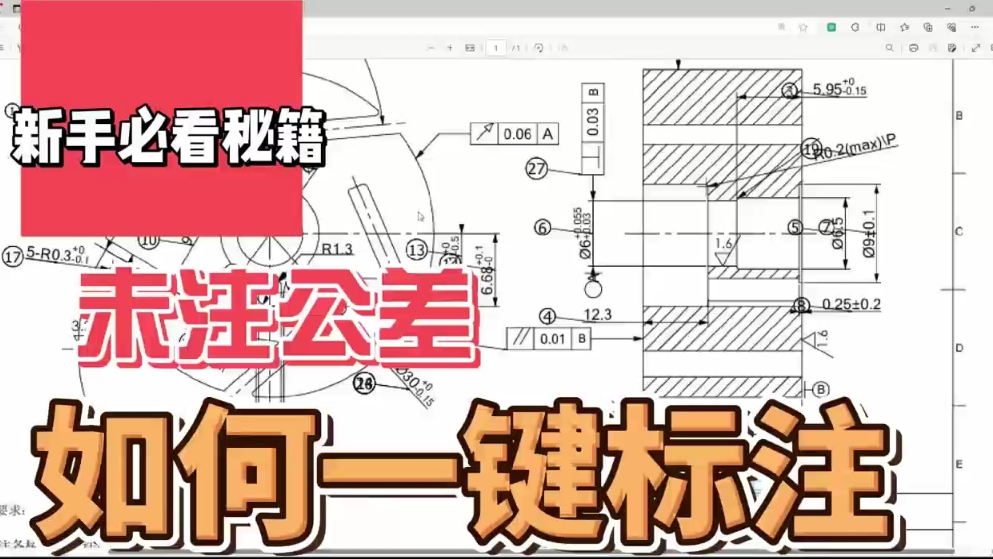 从CAD图纸制作检验计划和气泡图时,未注公差如何一键读取和标注