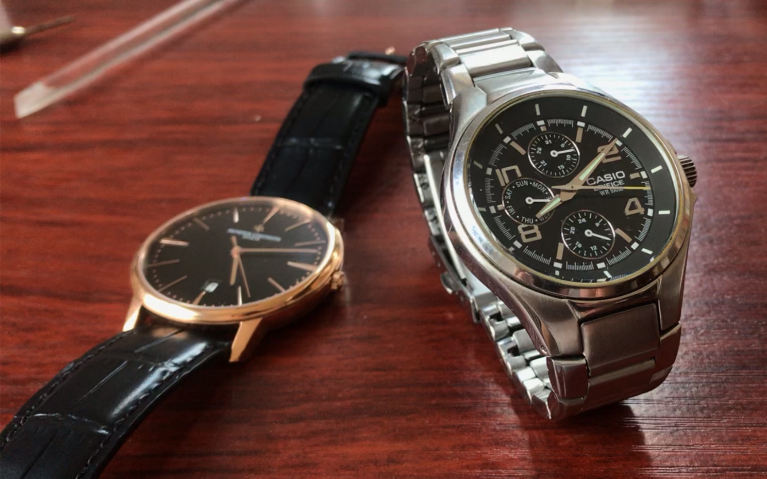 《修表记录》高仿精磨江诗丹顿和卡西欧电子表清洗报告